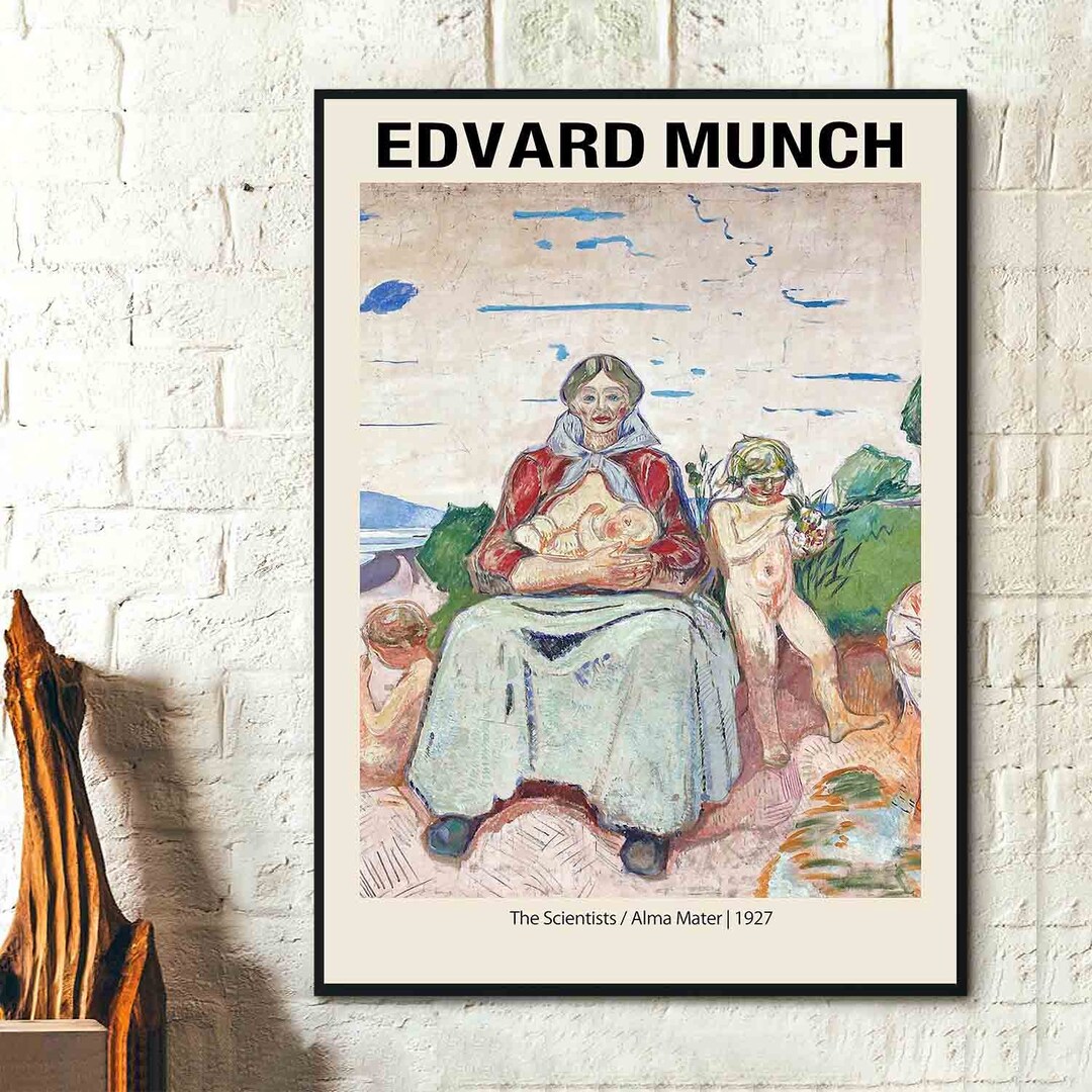 Edvard Munch Art Print- the Scientists 1927 - Edvard Munch Poster ...