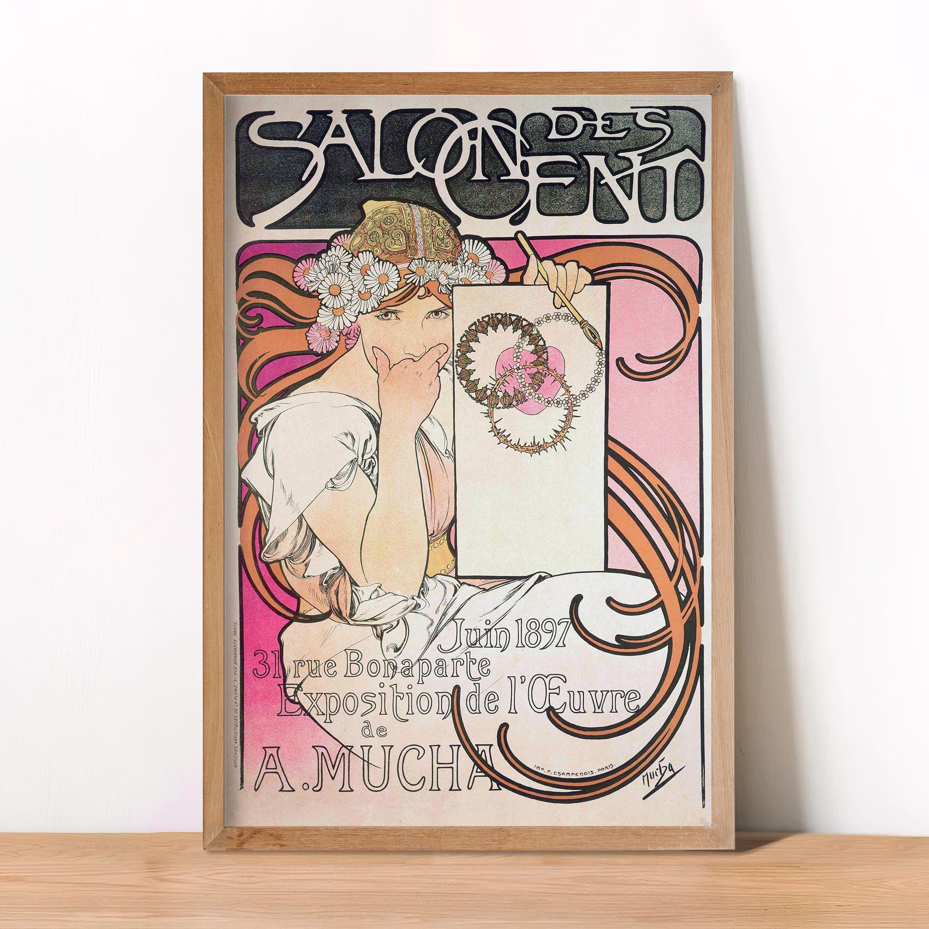 Alphonse Mucha Poster Digital Download - Untitled-1salon Des Cent ...