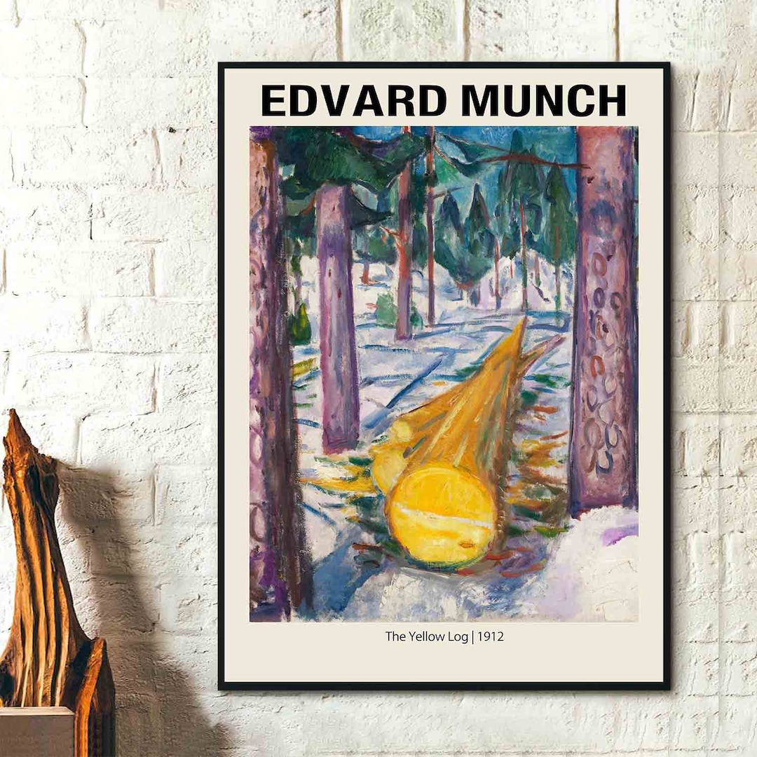 Edvard Munch Art Print- the Yellow Log 1912 -edvard Munch Poster ...