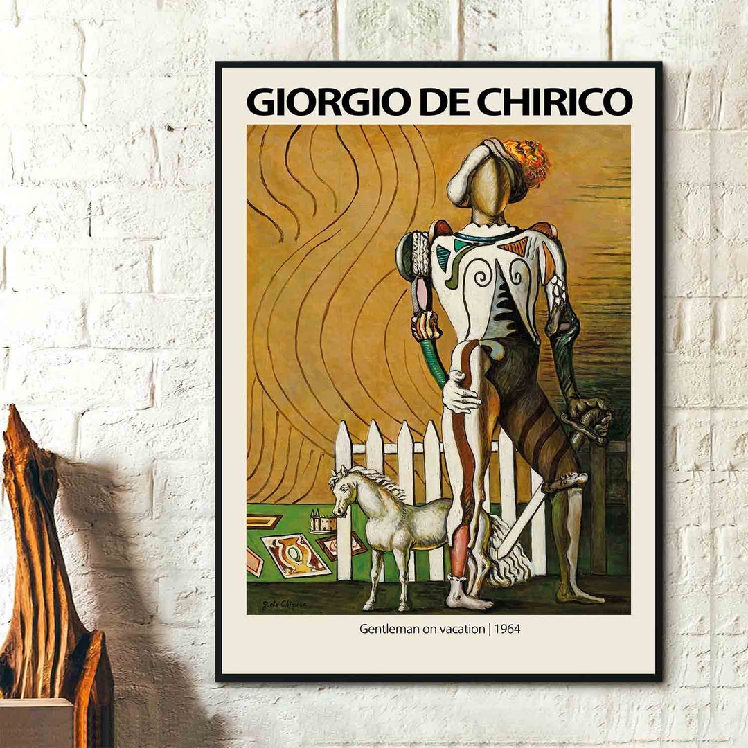 Giorgio De Chirico Exhibition Poster- Gentleman on Vacation 1964 ...
