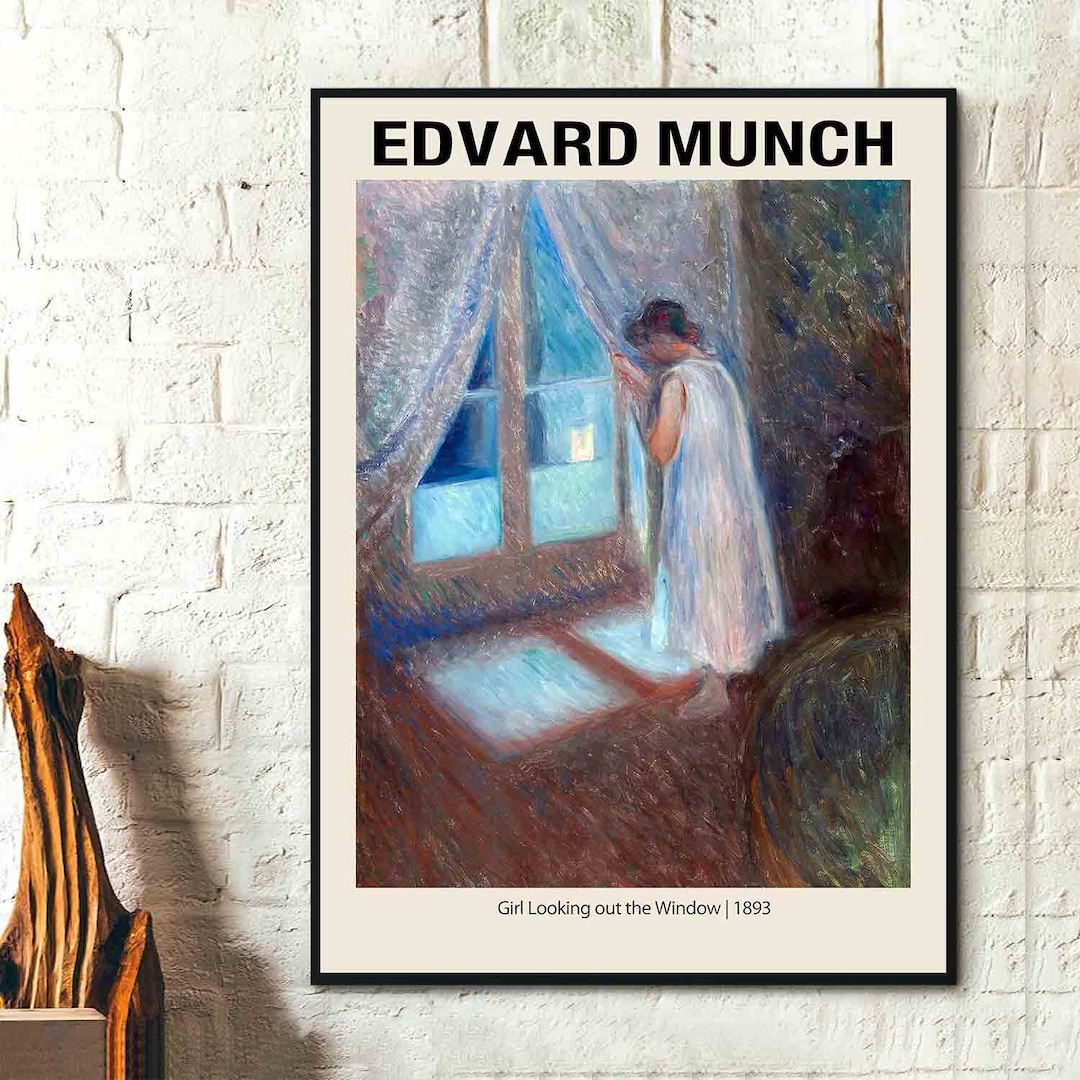 Edvard Munch Art Print- Girl Looking Out the Window 1893 -edvard Munch ...