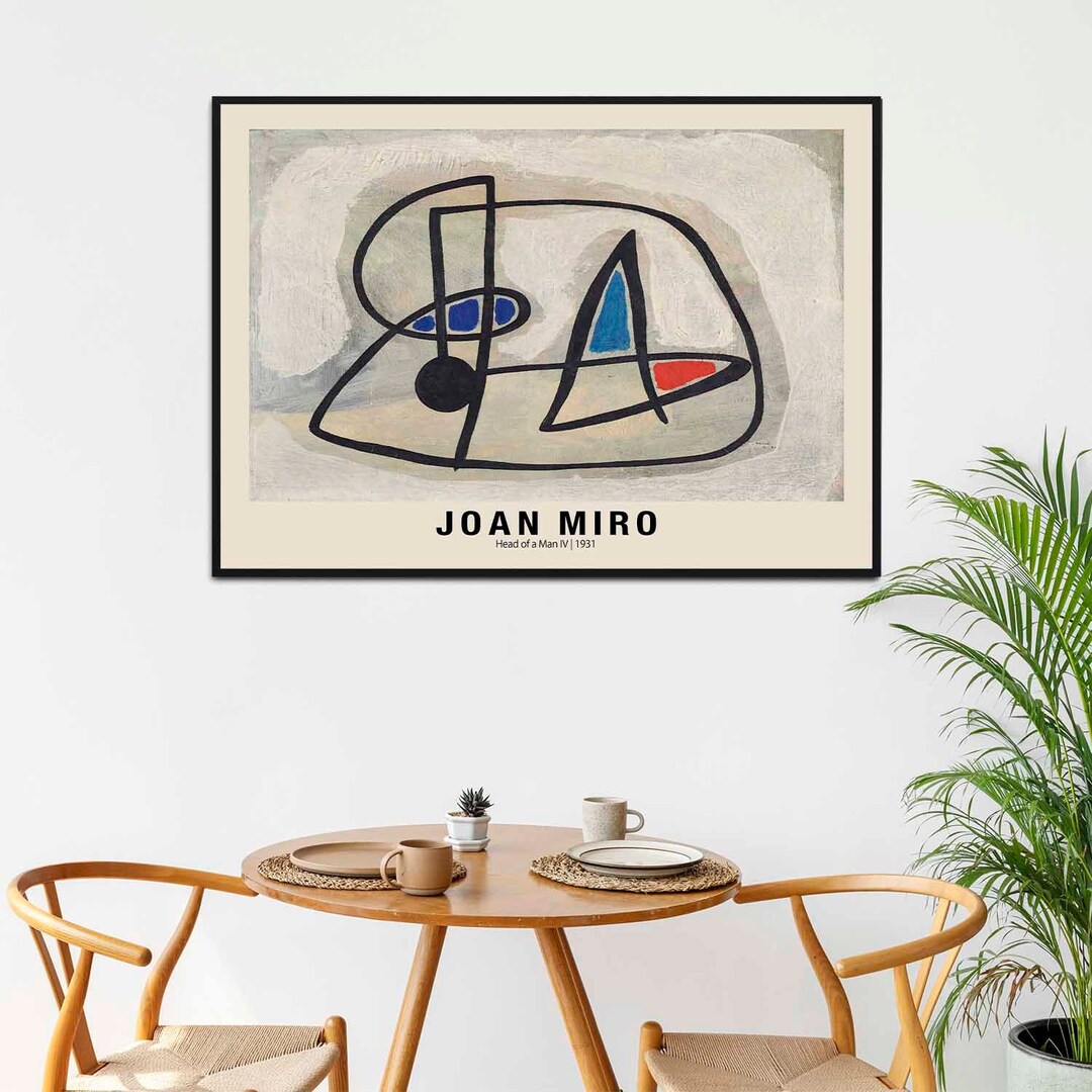 Joan Miro Print- Head of a Man IV 1931- Spanish Painter Wall Art ...