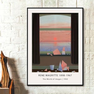 Rene Magritte Exhibition Poster - the World of Images 1950- Painting ...