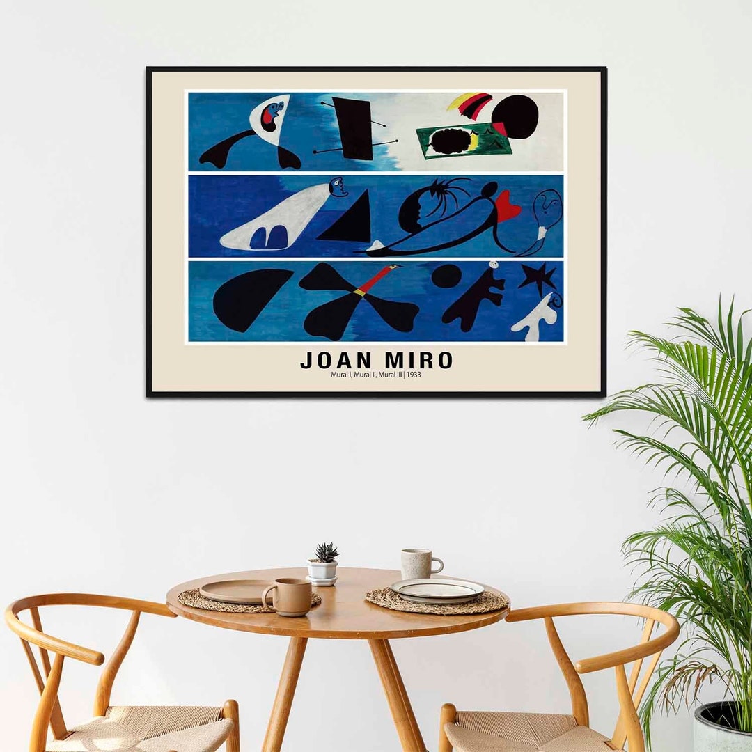 Joan Miro Print- Mural I, Mural II, Mural III 1933- Spanish Painter ...
