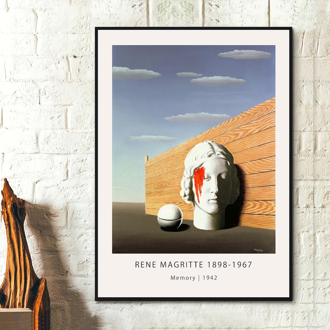 Rene Magritte Exhibition Poster - Memory _ 1942 Painting Art Modern Art ...