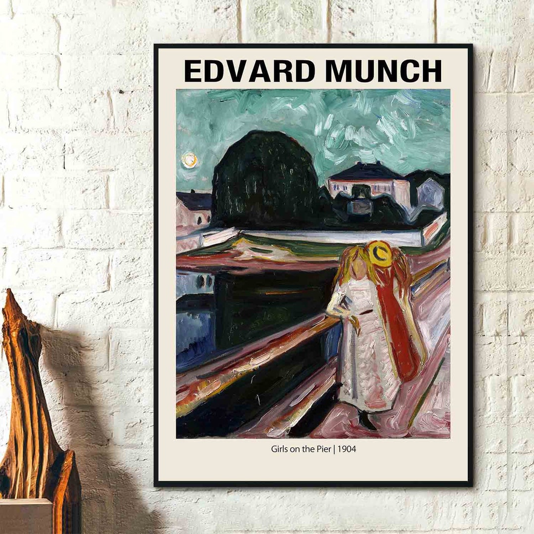 Edvard Munch Art Print- Girls on the Pier 1904 -edvard Munch Poster ...