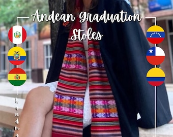 Custom Peru Mexico Graduation Stole, Serape Sash, Graduation Sash ...