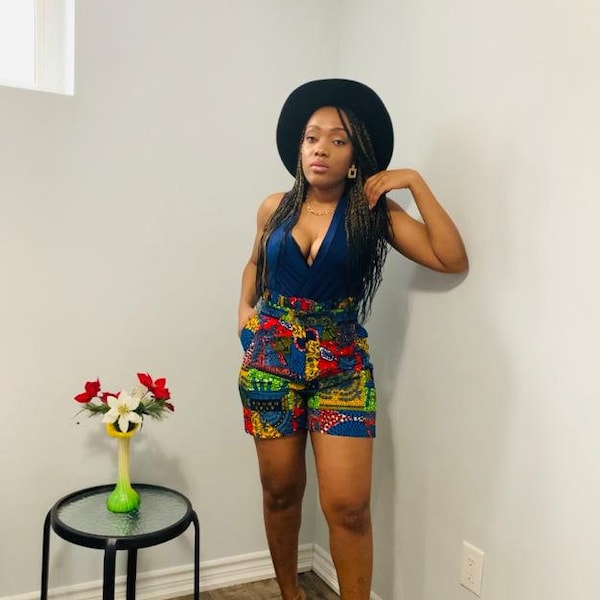 African Print Shorts - Etsy