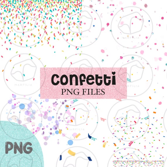Birthday Confetti Background Png