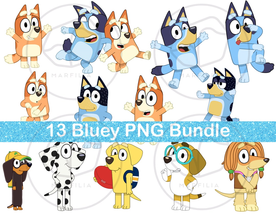 Bluey Bingo Png Bundle Descarga Instantánea Clipart Uso - Etsy Australia