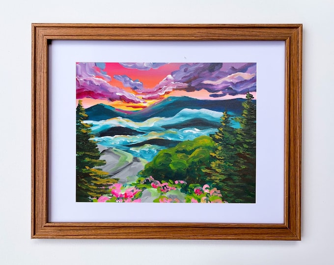 Ravens Rocks Print, Blue Ridge Mountain Wall Art, Great Smoky Mountains ...