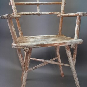 RUSTIC Simple WOODEN ARMCHAIR - Etsy