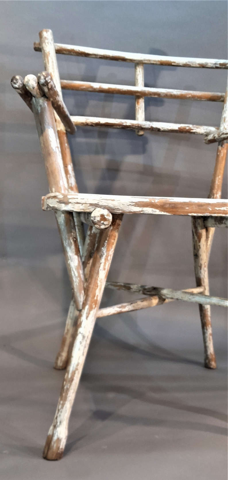 RUSTIC Simple WOODEN ARMCHAIR - Etsy