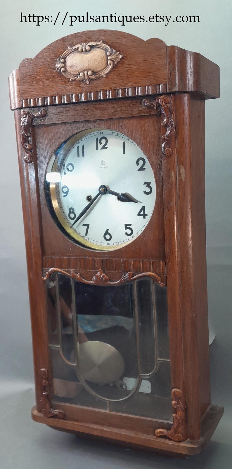 Antique German Wall Clock - Etsy