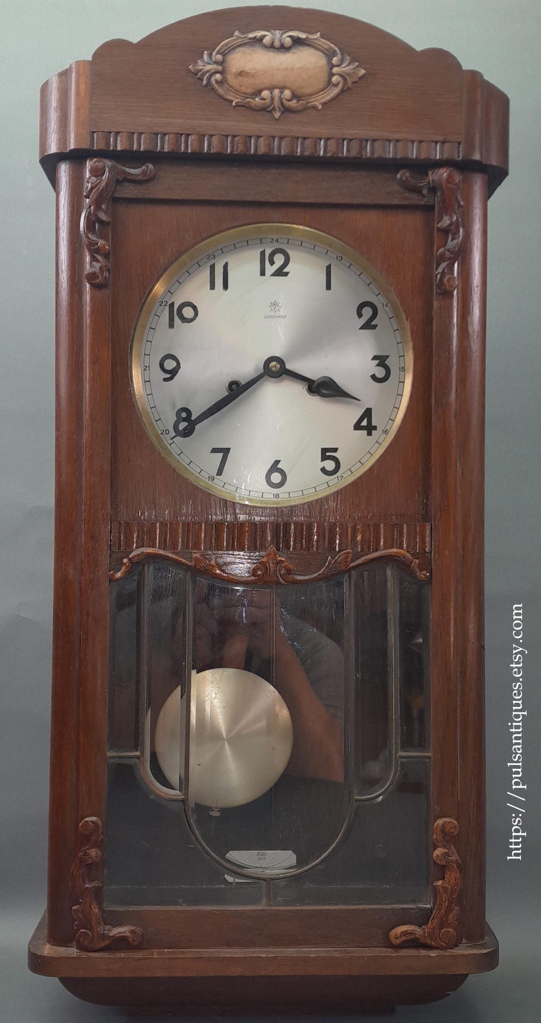 Antique German Wall Clock - Etsy