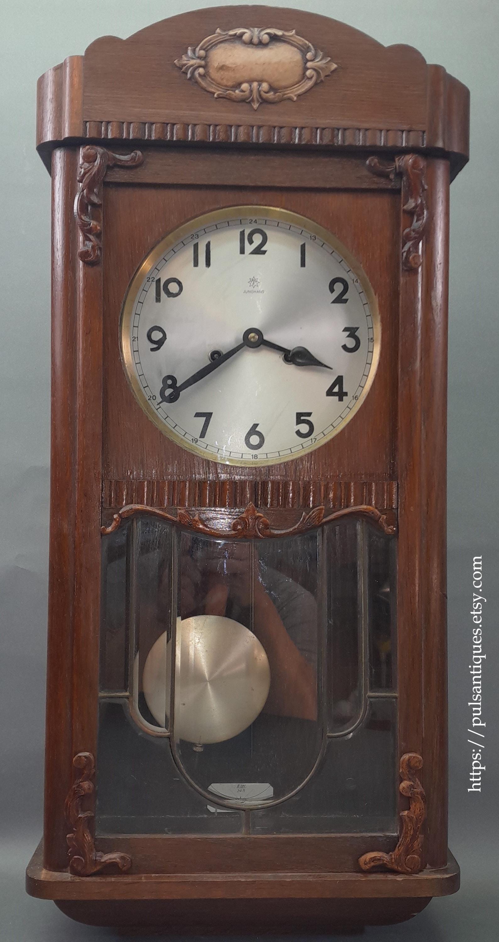 Antique German Wall Clock - Etsy