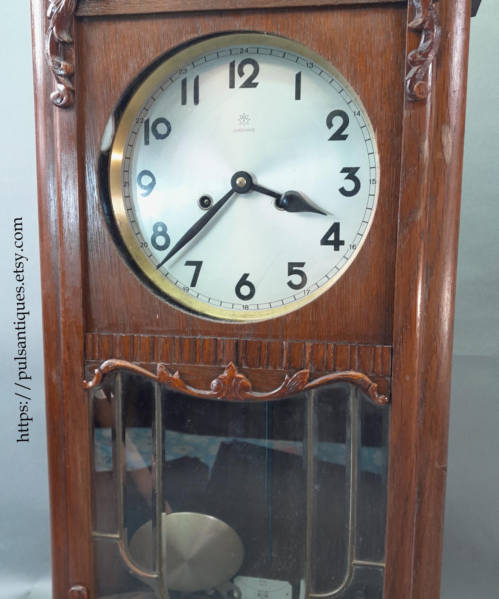 Antique German Wall Clock - Etsy