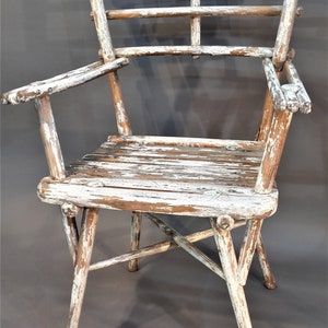 RUSTIC Simple WOODEN ARMCHAIR - Etsy