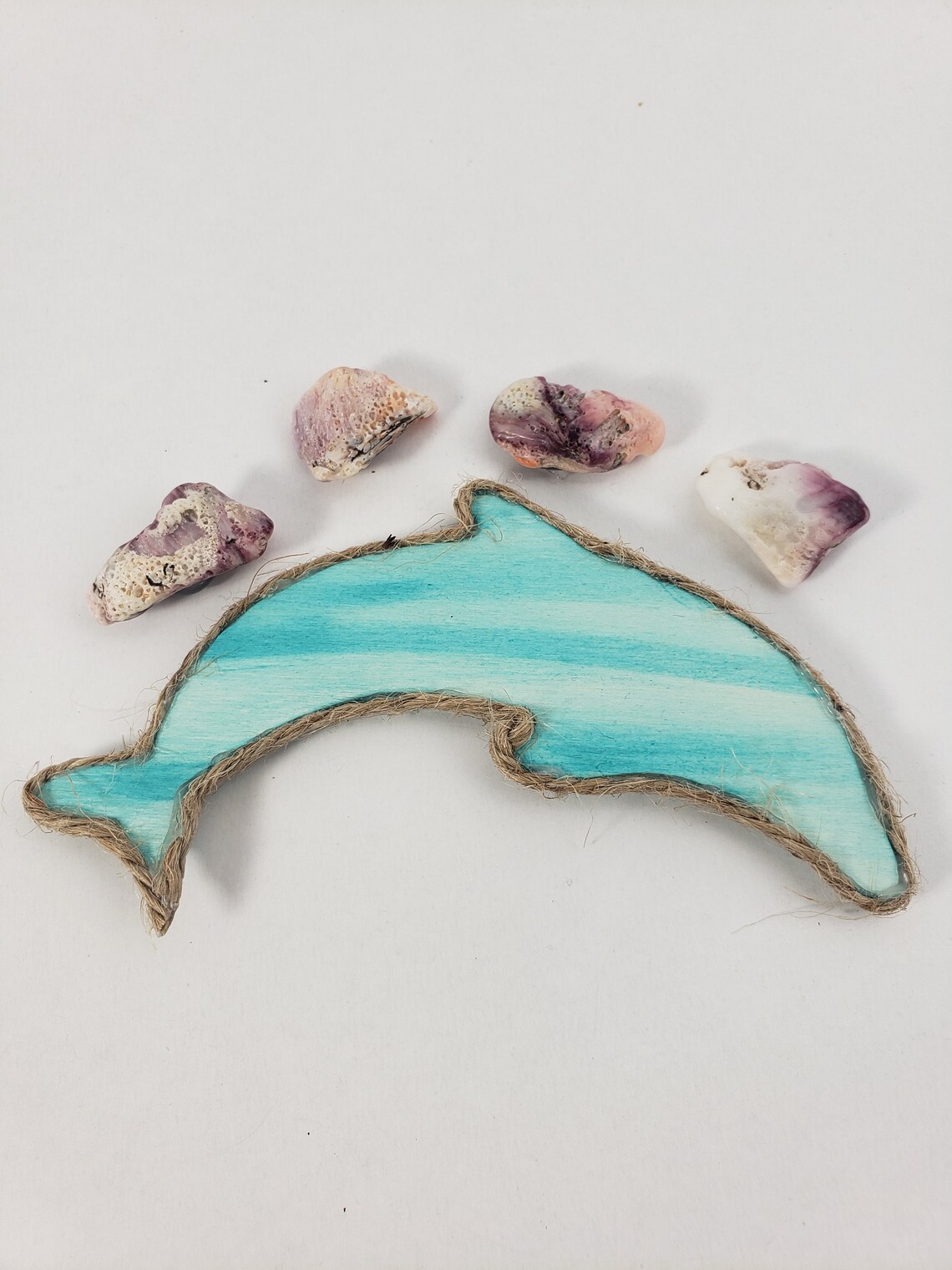 Sea Shell Craft Blue Dolphin Dolphin Shape Wooden Ornament - Etsy UK