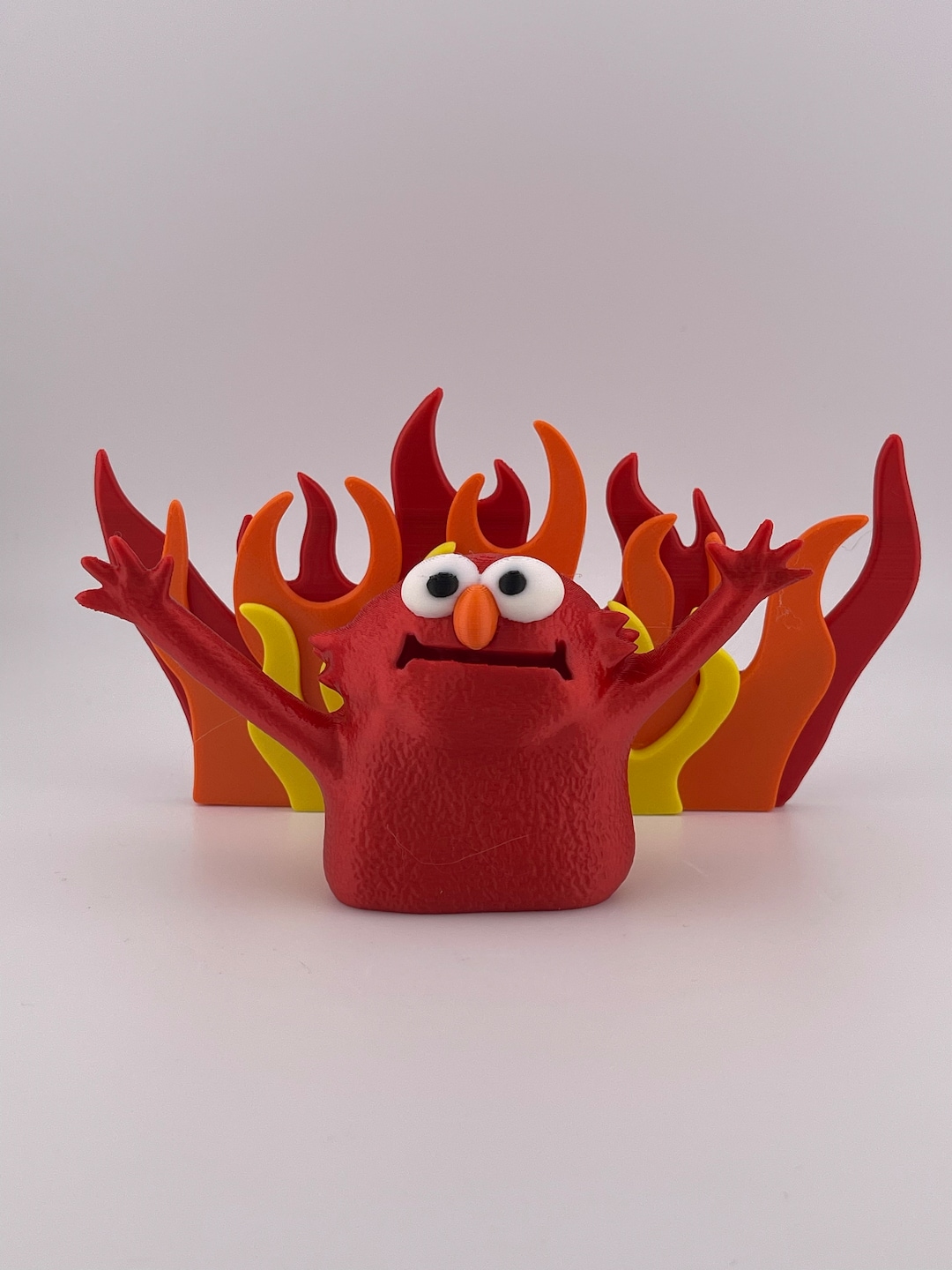 Hellmo Meme Fire Elmo Meme Burning Elmo Art - Etsy