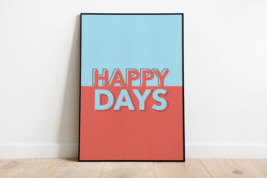 Happy Days Poster Print - Etsy