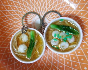 Noodle Soup Keychain - Etsy