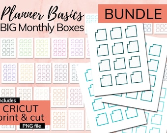 Printable Planner Box Sticker Bundle Happy Planner Instant Download PDF ...