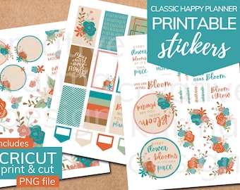 Printable Planner Stickers Classic Happy Planner Hibiscus Stickers ...