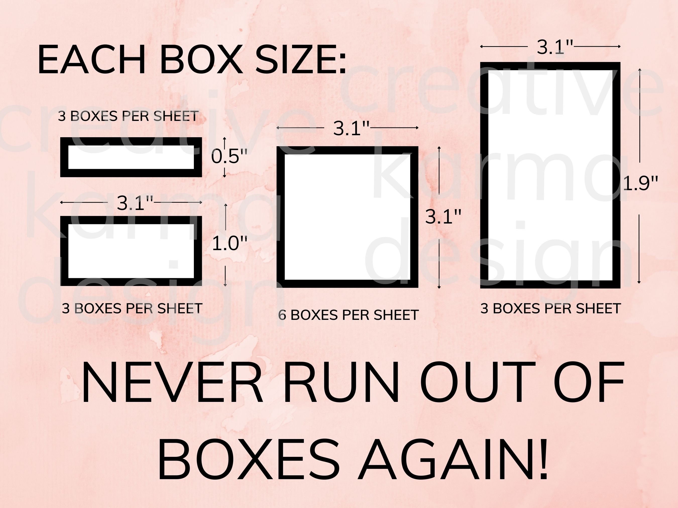 Big Grey Box Planner Stickers: Printable PDF & PNG (cricut Cut) - Etsy