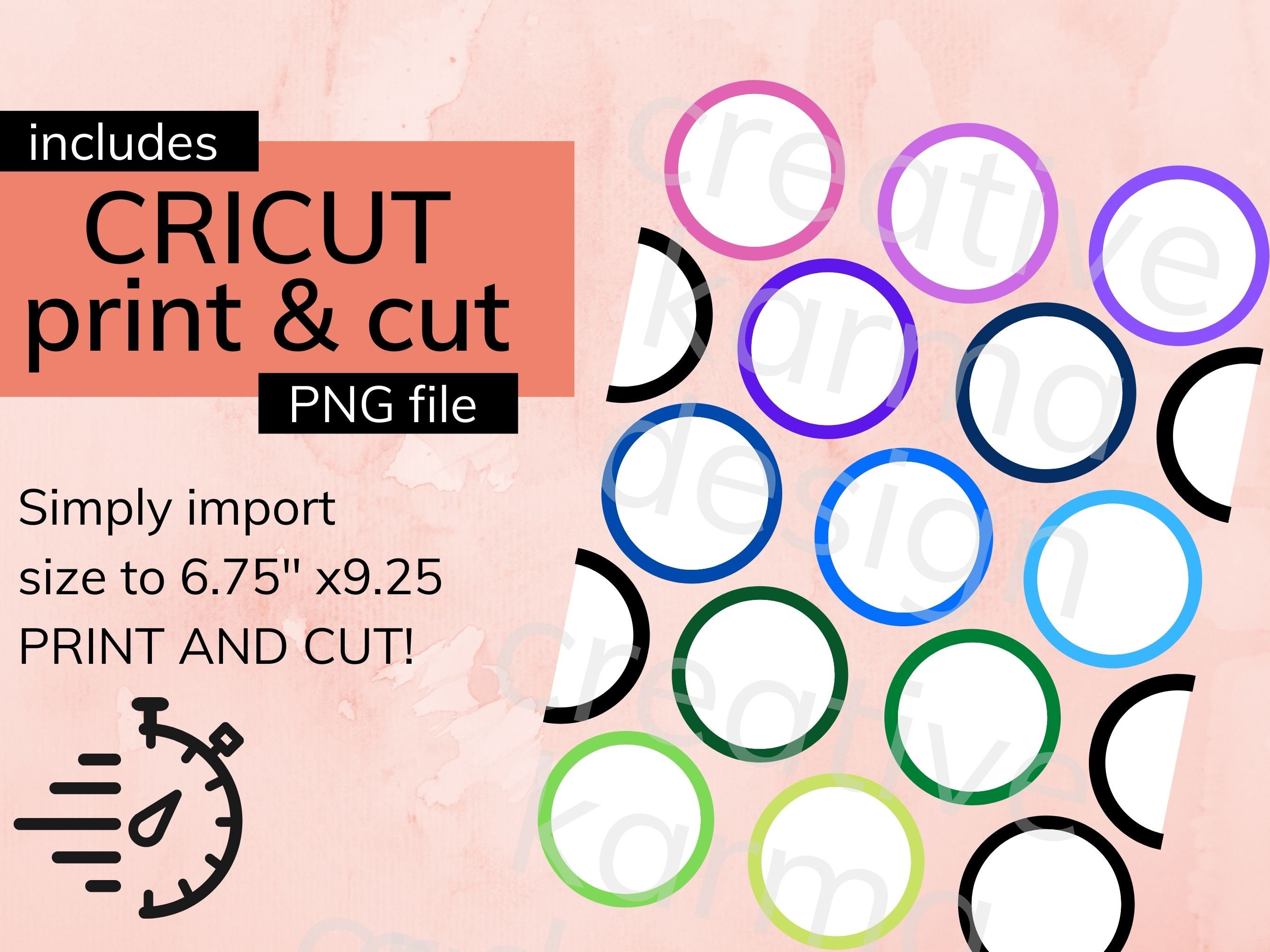 Circle Planner Box Stickers PRINTABLE Instant Download PDF & - Etsy