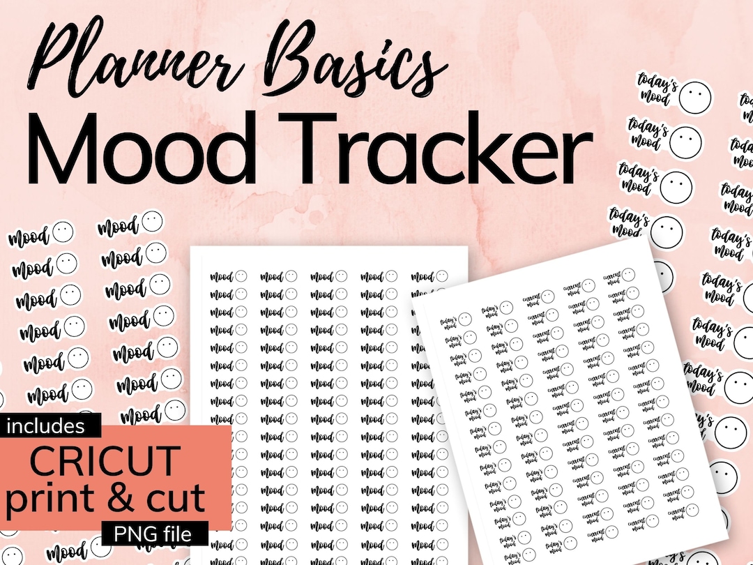 Daily Mood Tracker Printable Stickers - Instant Digital Download PDF ...