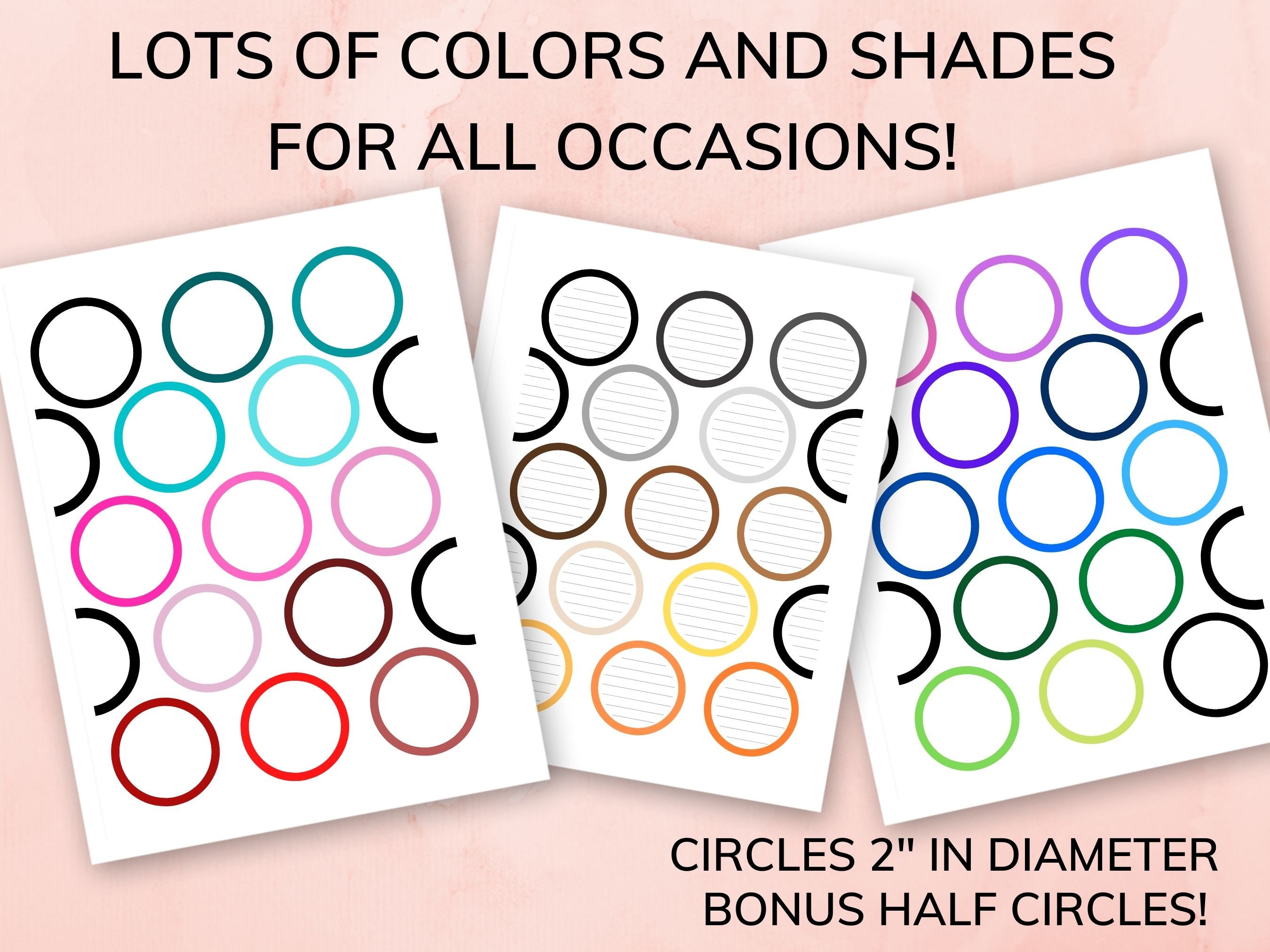 Circle Planner Box Stickers PRINTABLE Instant Download PDF & - Etsy