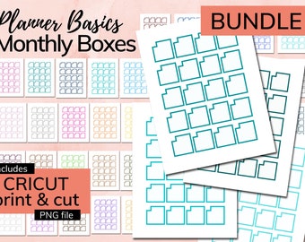 Printable Planner Box Sticker Bundle Happy Planner Instant Download PDF ...