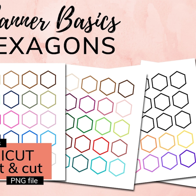 Hexagon Stickers - Etsy