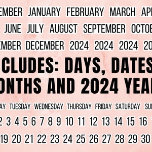 Printable Days, Number, Dates & Month Planner Stickers Repurpose Old or ...