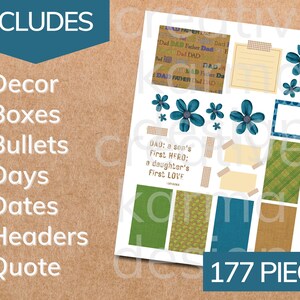 Printable Planner Stickers | Happy Planner | Dad Father's Day| Instant ...