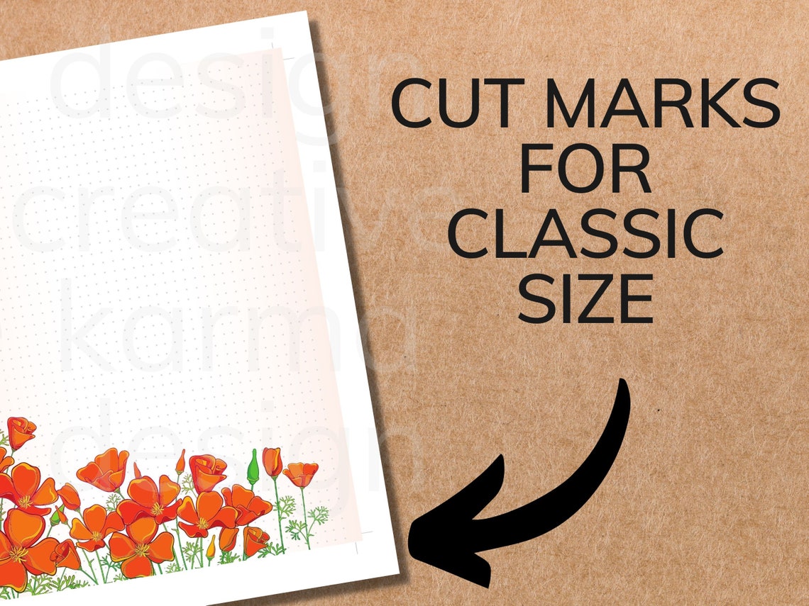 Poppy Printable Insert Page, Happy Planner, Refill Filler Paper ...