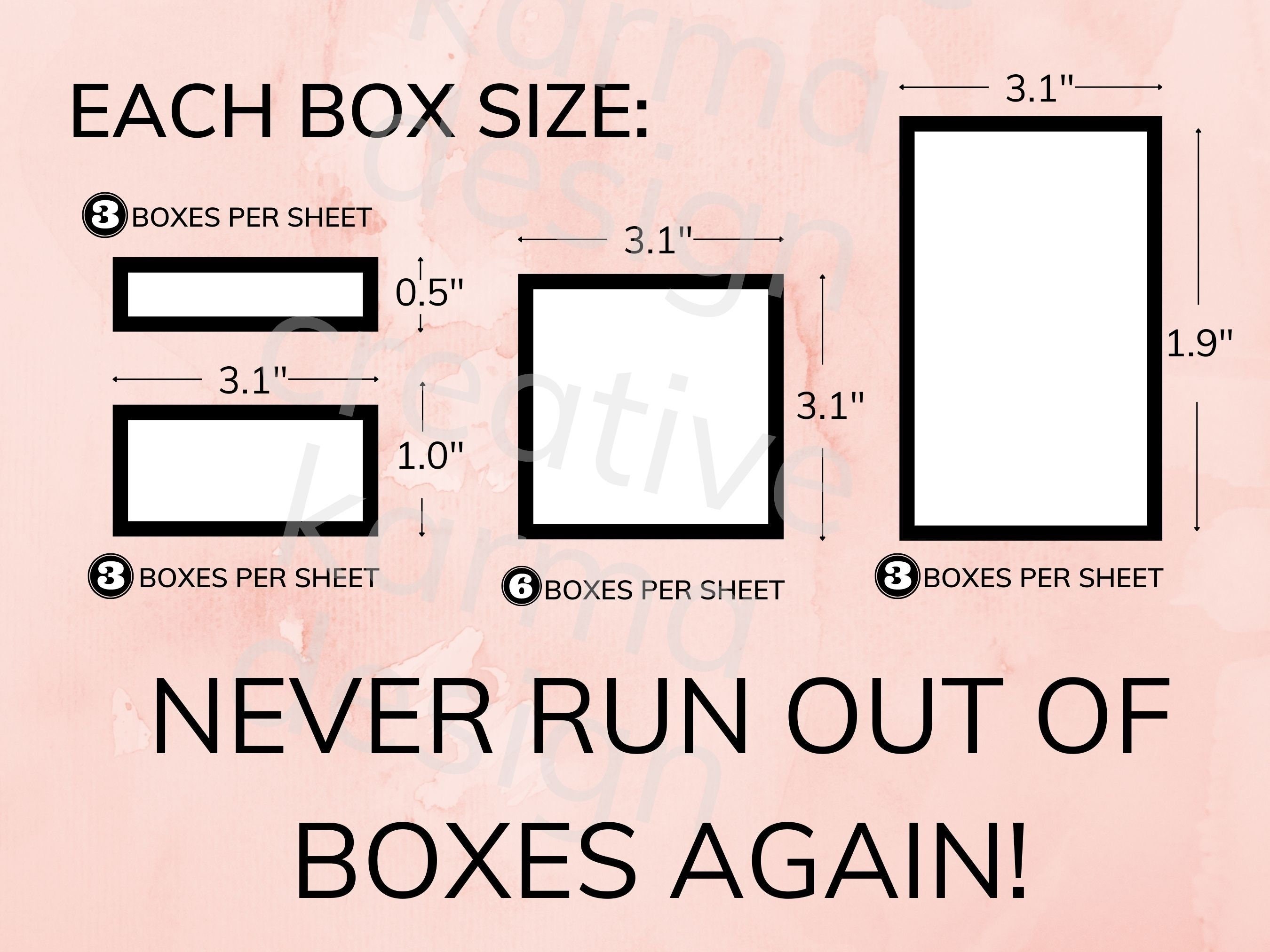 Big Black Box Planner Stickers: Cricut Compatible (PDF & PNG) - Etsy