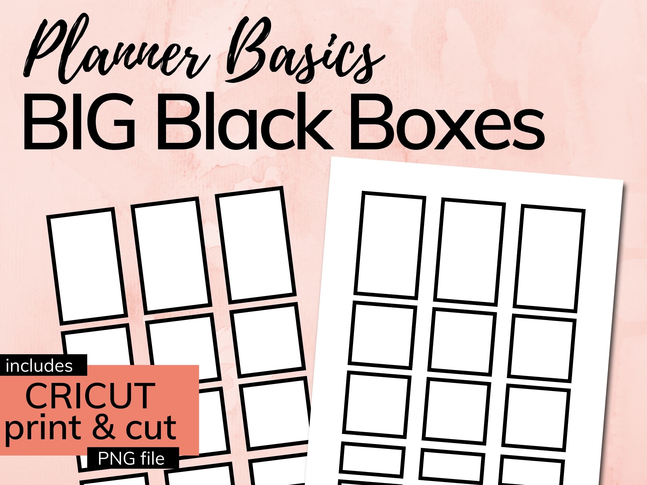 Happy Planner Big Black Box Stickers - Etsy