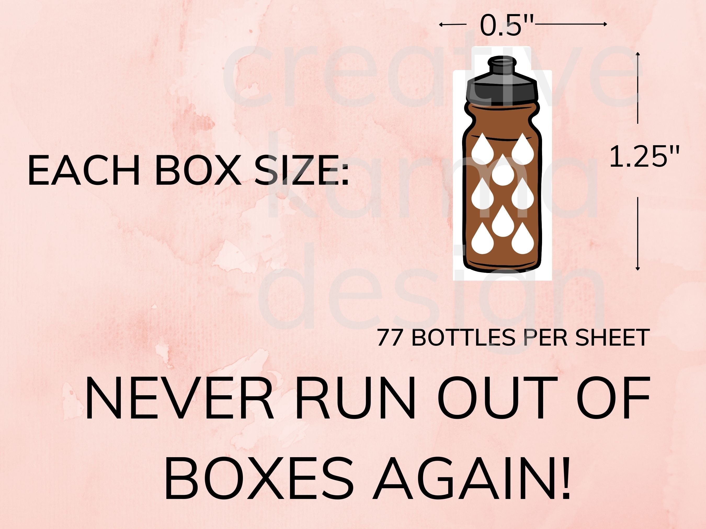 Hydration Trackers Printable Planner Stickers H2O Water Bottle Droplets ...