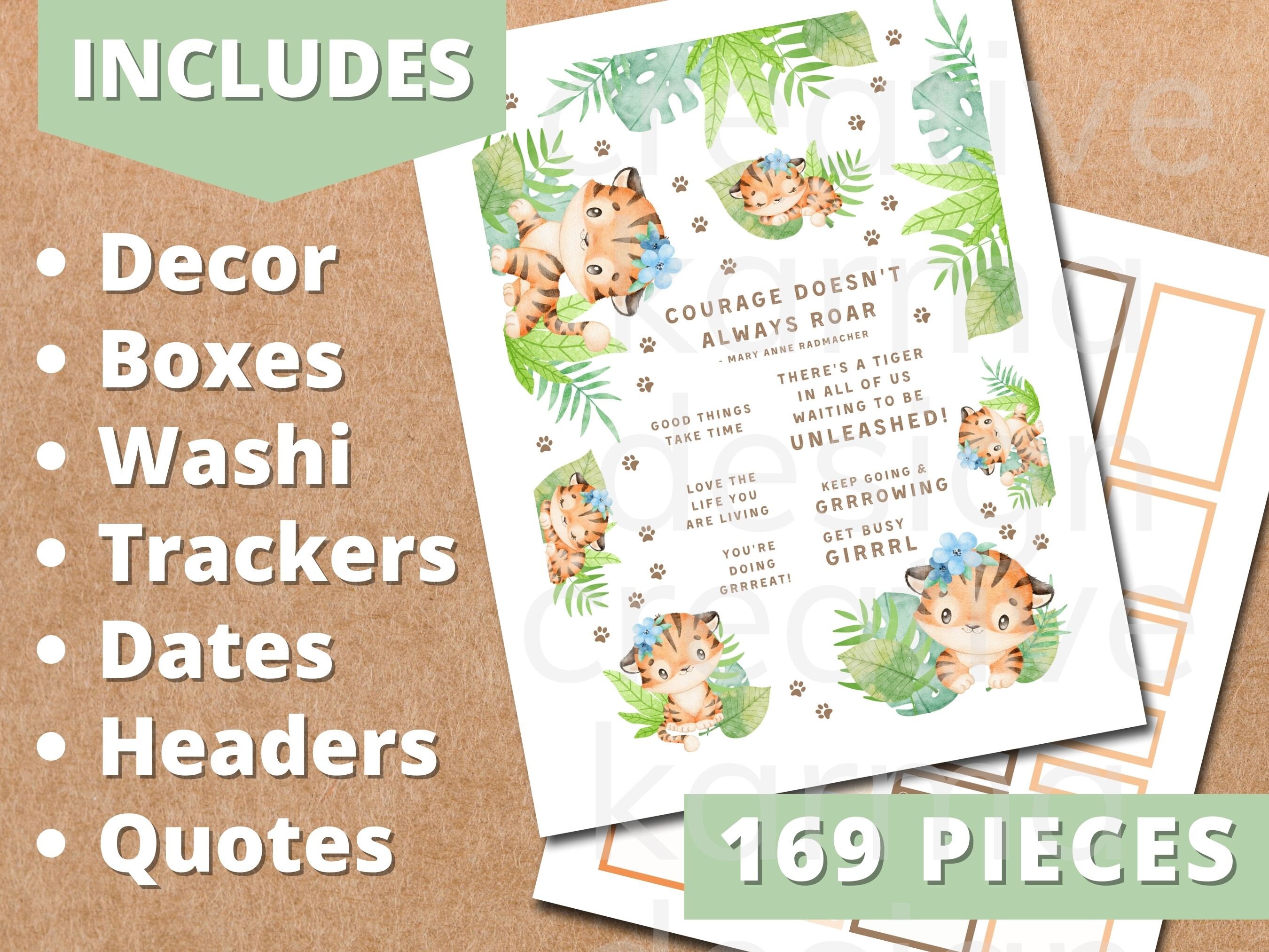 Baby Tiger Printable Planner Stickers Classic Happy Planner Instant ...