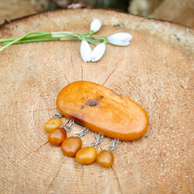 Amber Pin - Etsy