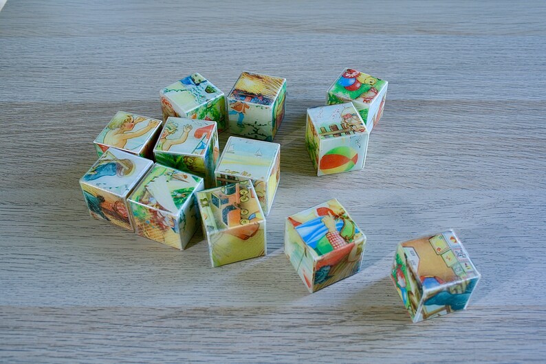 1950's Kid's Puzzle Building Blocks With 6 Different - Etsy