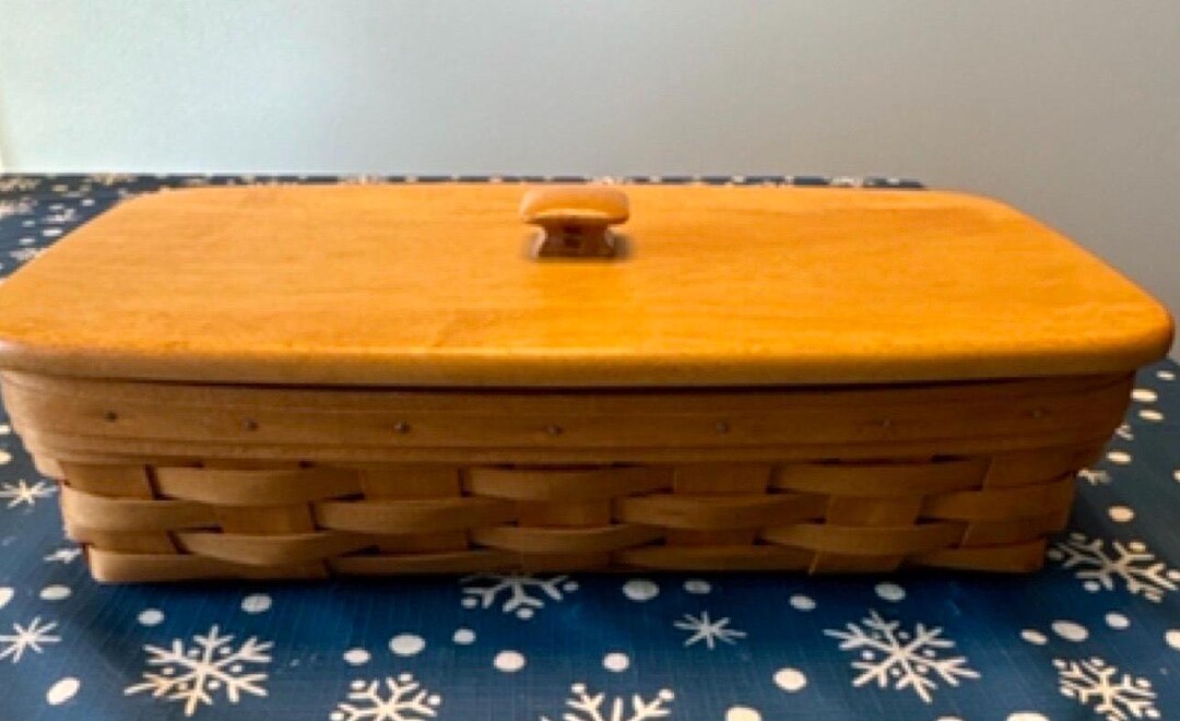 Longaberger 1995 Bread Basket With Lid, Liner and Warming Brick - Etsy
