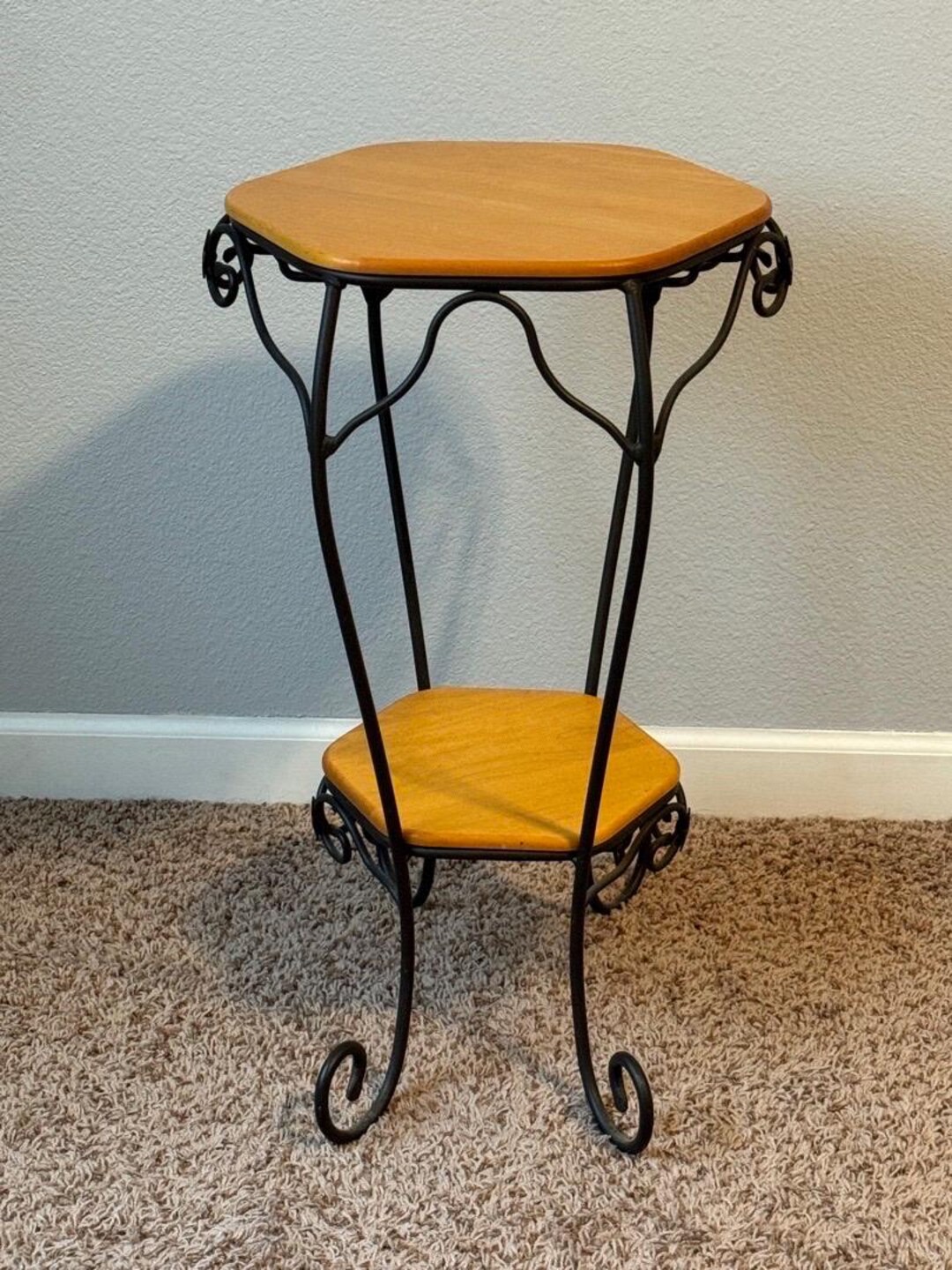 Longaberger Generations Wrought Iron Stand With Woodcraft Shelves - Etsy