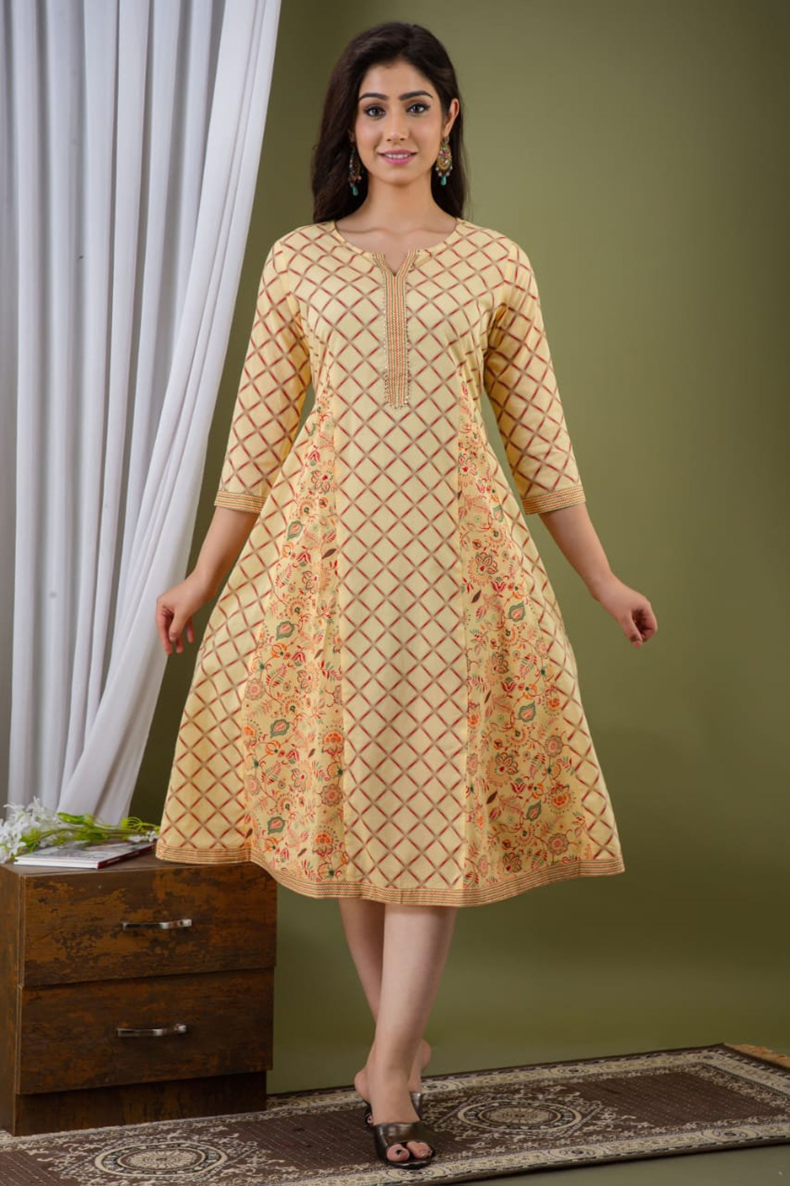 Women Indian Flared Anarkali Kurta Designer Frock Style kurti | Etsy Women Indian Flared Anarkali Kurta Designer Frock Style kurti | Etsy