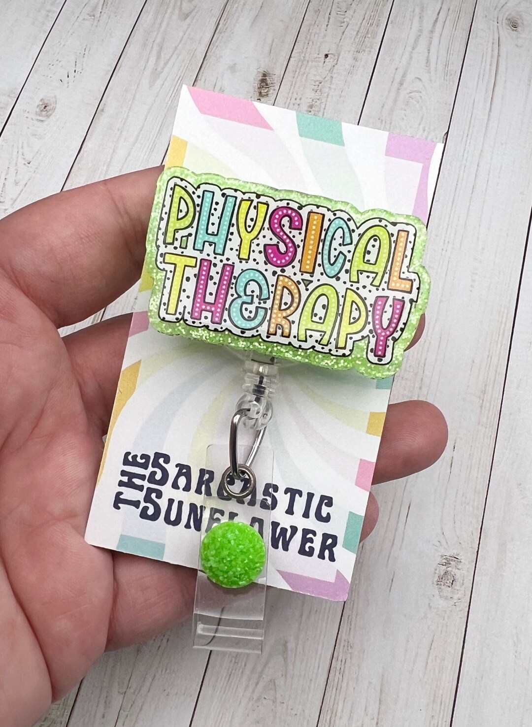 Physical Therapy Badge Reel | Physical Therapist Gift | Cute Badge Reel ...