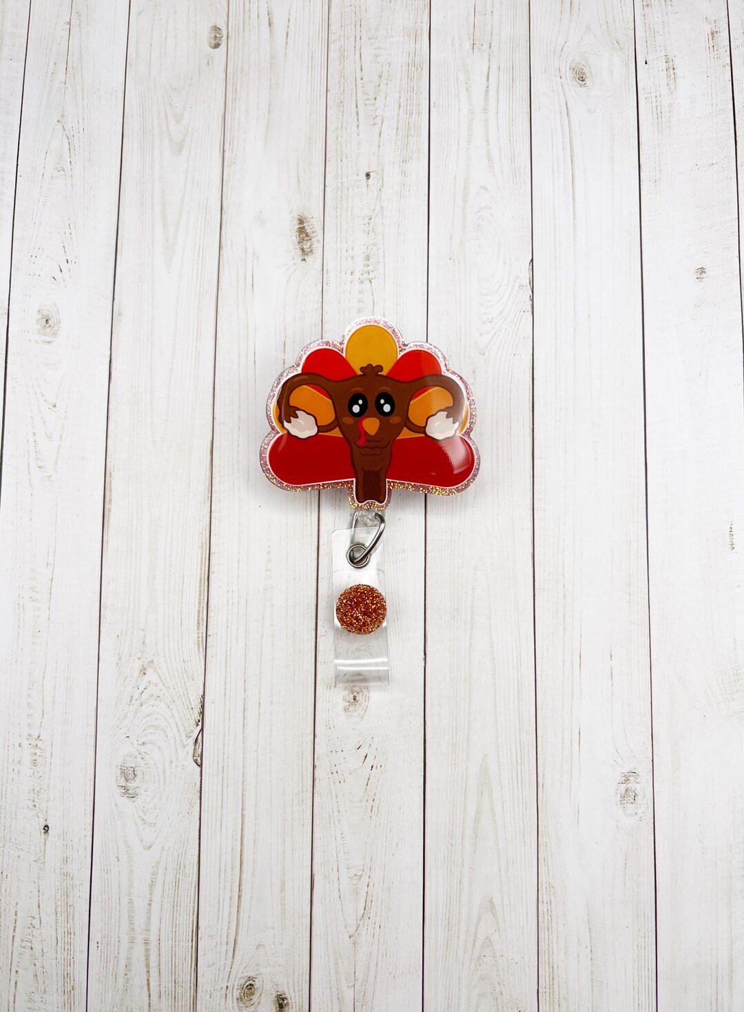 Turkey Thanksgiving Uterus Badge Reel | Postpartum Badge Reel ...