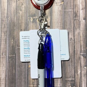 Sharpie and Pen Keychain | Badge Reel Sharpie | Badge Reel Pen ...