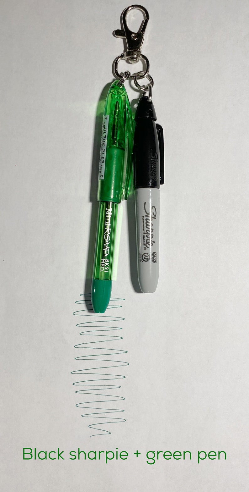 Sharpie and Pen Keychain Badge Reel Sharpie Badge Reel Pen - Etsy